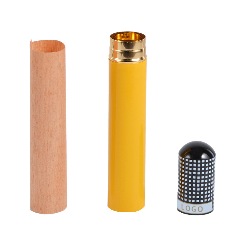 Custom Premium Aluminum Cigar Tube Container Metal Cigarette Packaging ...